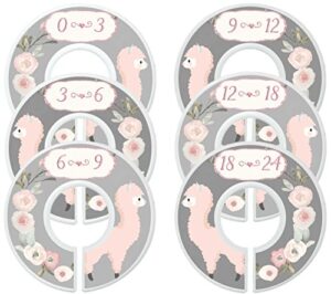 mumsy goose nursery closet dividers closet organizers baby girl clothes dividers llamas