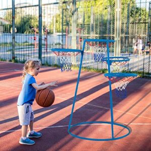 Children’s Factory, AFB7950, Angeles 4-Rings Basketball Hoops with Storage Bag, Blue, Toddler and Kids Indoor – Outdoor Preschool & Daycare Mini Hoops