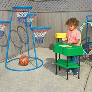 Children’s Factory, AFB7950, Angeles 4-Rings Basketball Hoops with Storage Bag, Blue, Toddler and Kids Indoor – Outdoor Preschool & Daycare Mini Hoops