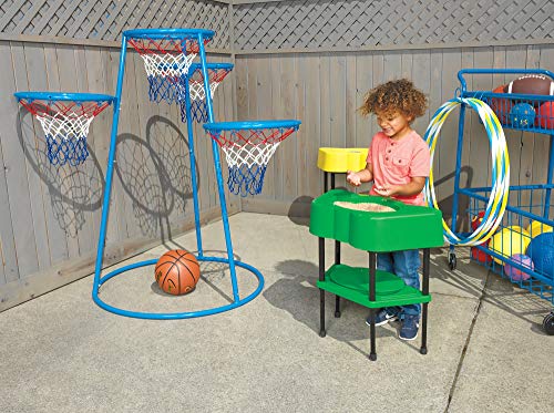 Children’s Factory, AFB7950, Angeles 4-Rings Basketball Hoops with Storage Bag, Blue, Toddler and Kids Indoor – Outdoor Preschool & Daycare Mini Hoops