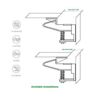 12 Pack Cabinet Locks Child Safety Latches - Vmaisi Baby Proofing Cabinets Drawer Lock with Adhesive Easy Installation - No Drilling or Extra Screws (White)