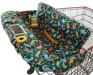 suessie shopping cart cover and high chair cover, dinosaurs