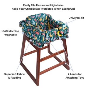 Suessie Shopping Cart Cover and High Chair Cover, Dinosaurs