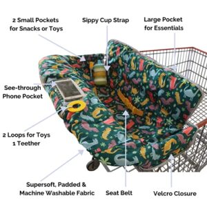 Suessie Shopping Cart Cover and High Chair Cover, Dinosaurs