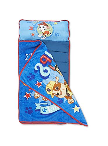 Paw Patrol We're A Team Toddler Nap-Mat Set - Includes Pillow and Fleece Blanket – Great for Girls or Boys Napping During Daycare or Preschool - Fits Toddlers