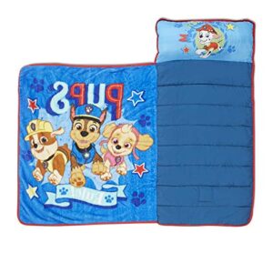 Paw Patrol We're A Team Toddler Nap-Mat Set - Includes Pillow and Fleece Blanket – Great for Girls or Boys Napping During Daycare or Preschool - Fits Toddlers