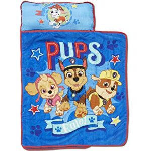 Paw Patrol We're A Team Toddler Nap-Mat Set - Includes Pillow and Fleece Blanket – Great for Girls or Boys Napping During Daycare or Preschool - Fits Toddlers