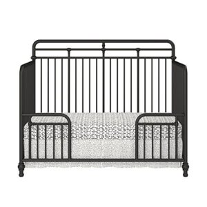 Little Seeds Monarch Hill Hawken 3 in 1 Convertible Metal Crib, Black