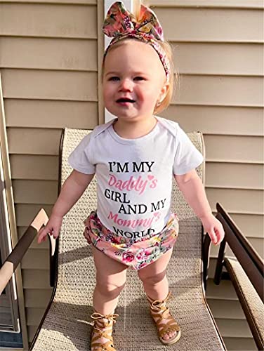 Newborn Baby Girl Romper Jumpsuit Bodysuit +Pants Shorts+Headband Outfit Set