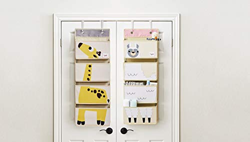 3 Sprouts Hanging Wall Organizer- Storage for Nursery and Changing Tables, Llama