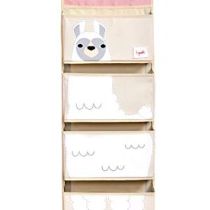 3 Sprouts Hanging Wall Organizer- Storage for Nursery and Changing Tables, Llama