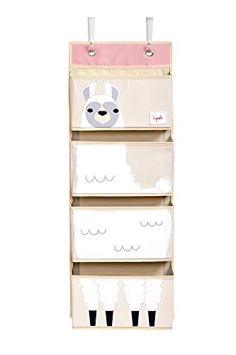 3 Sprouts Hanging Wall Organizer- Storage for Nursery and Changing Tables, Llama