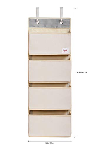 3 Sprouts Hanging Wall Organizer- Storage for Nursery and Changing Tables, Llama