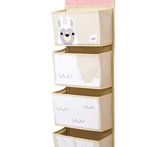 3 Sprouts Hanging Wall Organizer- Storage for Nursery and Changing Tables, Llama