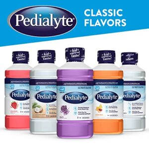 Pedialyte Electrolyte Solution, Unflavored, Hydration Drink, 33.8 Fl Oz. (Pack of 4)