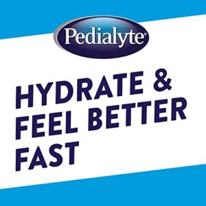 Pedialyte Electrolyte Solution, Unflavored, Hydration Drink, 33.8 Fl Oz. (Pack of 4)