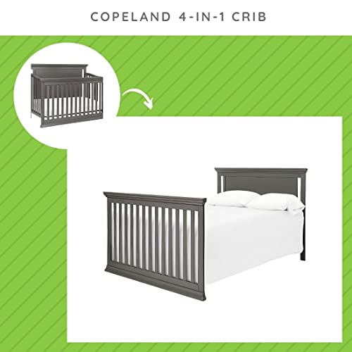 Full Size Conversion Kit Bed Rails for Davinci Copeland 4-in-1 Crib (Slate)