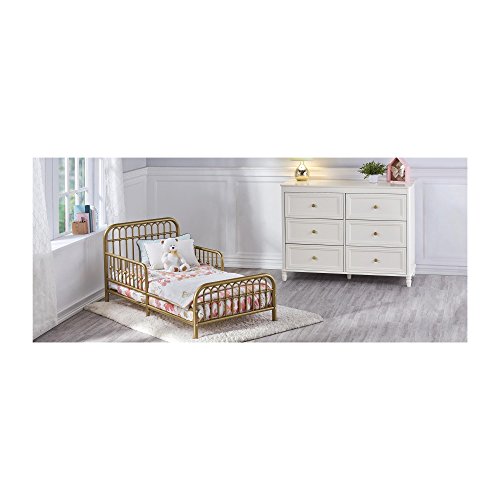 Little Seeds Monarch Hill Ivy Metal Toddler Bed, Gold