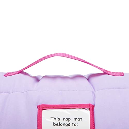 Funhouse Unicorn Kids Nap-Mat Set – Includes Pillow and Fleece Blanket – Great for Girls Napping during Daycare or Preschool - Fits Toddlers, Pink