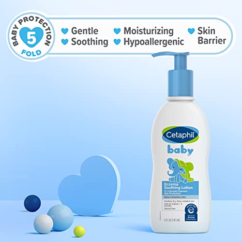 Cetaphil Baby Eczema Soothing Lotion with Colloidal Oatmeal, For Dry, Itchy and Irritated Skin, 5 Fl. Oz