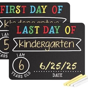 Pearhead Photosharing Chalkboard Signs, Perfect to Commemorate the First and Last Day of School, 2 Chalkboard Signs for School Celebrations and Milestones, 2 Count (Pack of 1) Packaging may vary