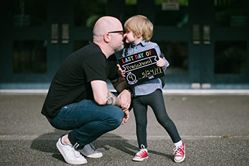 Pearhead Photosharing Chalkboard Signs, Perfect to Commemorate the First and Last Day of School, 2 Chalkboard Signs for School Celebrations and Milestones, 2 Count (Pack of 1) Packaging may vary