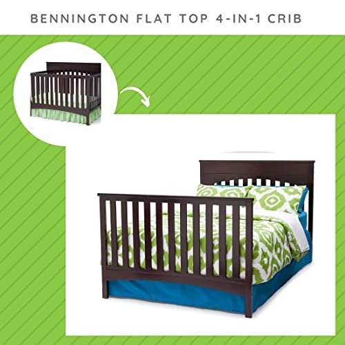 CC KITS Full-Size Conversion Kit Bed Rails for Delta Children's Bennington Crib | Multiple Finishes Available (Dark Chocolate)