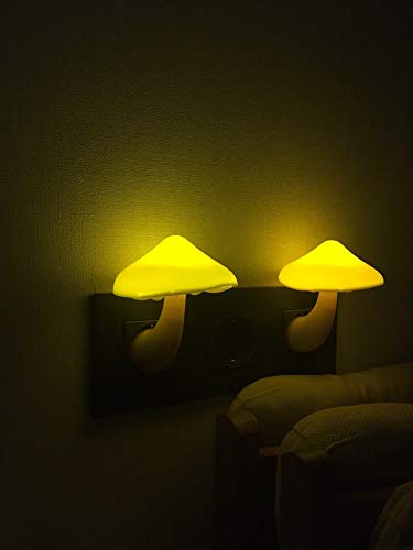 AUSAYE 2Pack Mushroom Night Light Plug in Lamp,Led Night Lights for Adults Kids Baby Children NightLight Wall Mushroom Decor Lamp for Bedroom Bathroom,Toilet,Stairs,Kitchen,Hallway