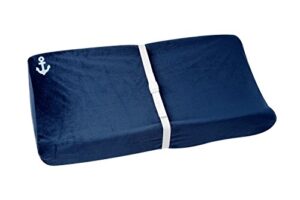 nautica kids nursery separates super soft changing pad cover, navy & light blue anchor