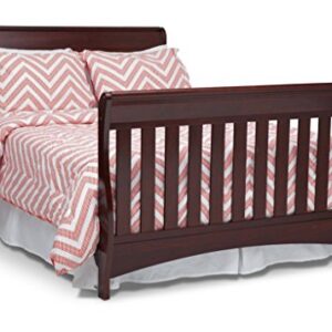 Full-Size Conversion Kit Bed Rails for Delta Children's Bentley Cribs | Multiple Finishes Available (Black Cherry Espresso)