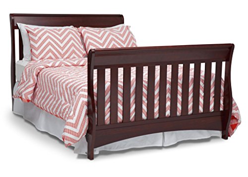 Full-Size Conversion Kit Bed Rails for Delta Children's Bentley Cribs | Multiple Finishes Available (Black Cherry Espresso)