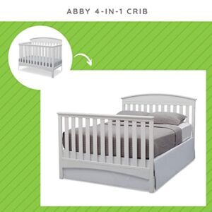 CC KITS Full Size Conversion Kit Bed Rails for Delta Children's Abby Crib (White)