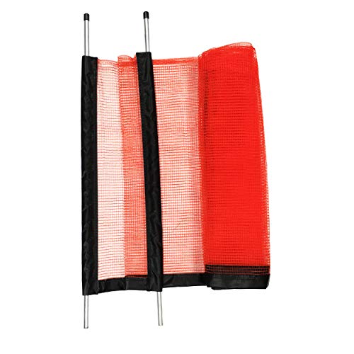 Play It Safe Driveway Net, Orange – Removable Safety Netting, Fits Driveways up to 25’ Wide, Kid Safe Barrier Net with Bright Orange Color for High Visibility, RPDN26