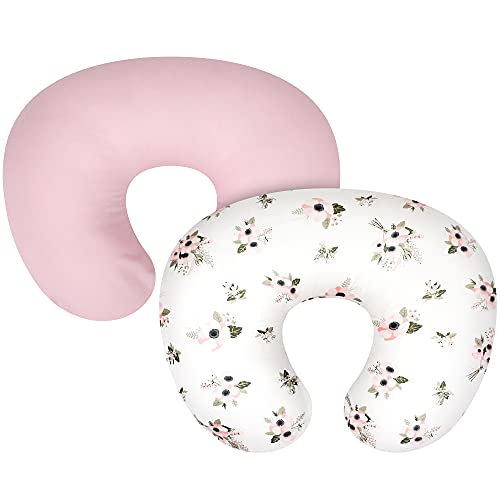 TILLYOU Nursing Pillow Cover - Egypt Cotton Care for Baby Boy Girl,Breathable Nursing Slipcover,Feeding Position Support