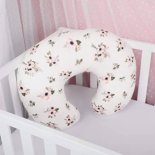 TILLYOU Nursing Pillow Cover - Egypt Cotton Care for Baby Boy Girl,Breathable Nursing Slipcover,Feeding Position Support