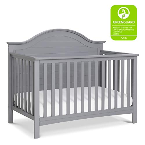 Carter's by DaVinci Nolan 4-in-1 Convertible Crib in Grey, Greenguard Gold Certified, 1 Count (Pack of 1)