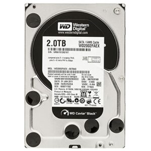 western digital caviar black 2 tb sata iii 7200 rpm 64 mb cache bulk/oem internal desktop hard drive - wd2002faex (renewed)