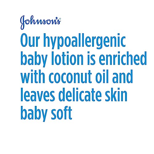 Johnson's Moisturizing Pink Baby Lotion with Coconut Oil, Hypoallergenic and Dermatologist-Tested, 27.1 fl. oz