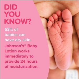 Johnson's Moisturizing Pink Baby Lotion with Coconut Oil, Hypoallergenic and Dermatologist-Tested, 27.1 fl. oz