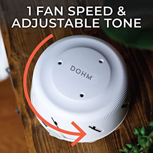 Yogasleep Dohm UNO White Noise Sound Machine (White) With Real Fan Inside for Non-Looping White Noise, For Travel, Office Privacy, Meditation, Sleep Aid For Adults & Baby, Registry Gift