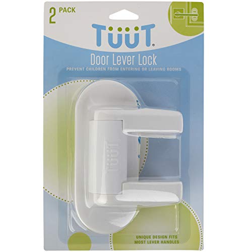 Door Lever Lock (2 Pack) Child Proof Doors & Handles 3M Adhesive - Child Safety By Tuut