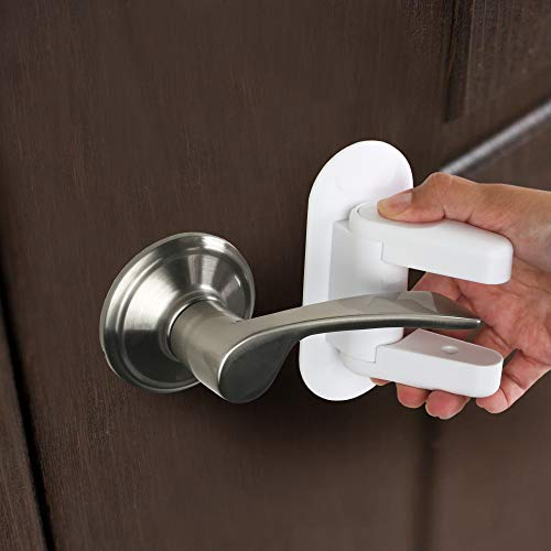 Door Lever Lock (2 Pack) Child Proof Doors & Handles 3M Adhesive - Child Safety By Tuut