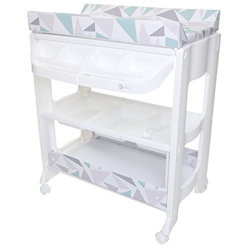 Mychild Peachy Changing Unit with Concealed Bath, Geo Diamond