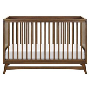 Babyletto Peggy 3-in-1 Convertible Crib with Toddler Bed Conversion Kit in Natural Walnut, Greenguard Gold Certified