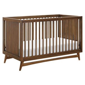 babyletto peggy 3-in-1 convertible crib with toddler bed conversion kit in natural walnut, greenguard gold certified