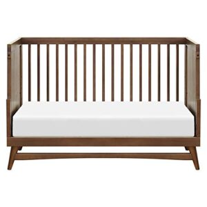 Babyletto Peggy 3-in-1 Convertible Crib with Toddler Bed Conversion Kit in Natural Walnut, Greenguard Gold Certified