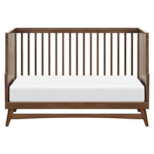 Babyletto Peggy 3-in-1 Convertible Crib with Toddler Bed Conversion Kit in Natural Walnut, Greenguard Gold Certified