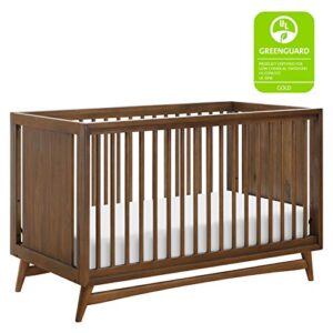 Babyletto Peggy 3-in-1 Convertible Crib with Toddler Bed Conversion Kit in Natural Walnut, Greenguard Gold Certified