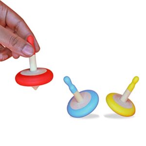 Shumee Wooden Spinning Tops 3 Pcs Handmade Spin Tops, Easy to Spin, Gyroscope, Educational Toys, Kindergarten Toys, Sensory Toys, Learning Toys, Fidget Spinner, Gifts for Kids/Toddlers | Gift Toys