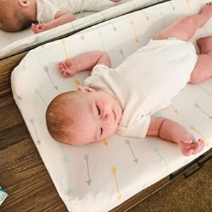 Changing Pad Cover – Premium Baby Changing Pad Covers 4 Pack – Boy or Girl Changing Pad Cover – Pure Cotton Machine Washable Grey and White Changing Table Cover – Diaper Changing Pad Cover Sheets